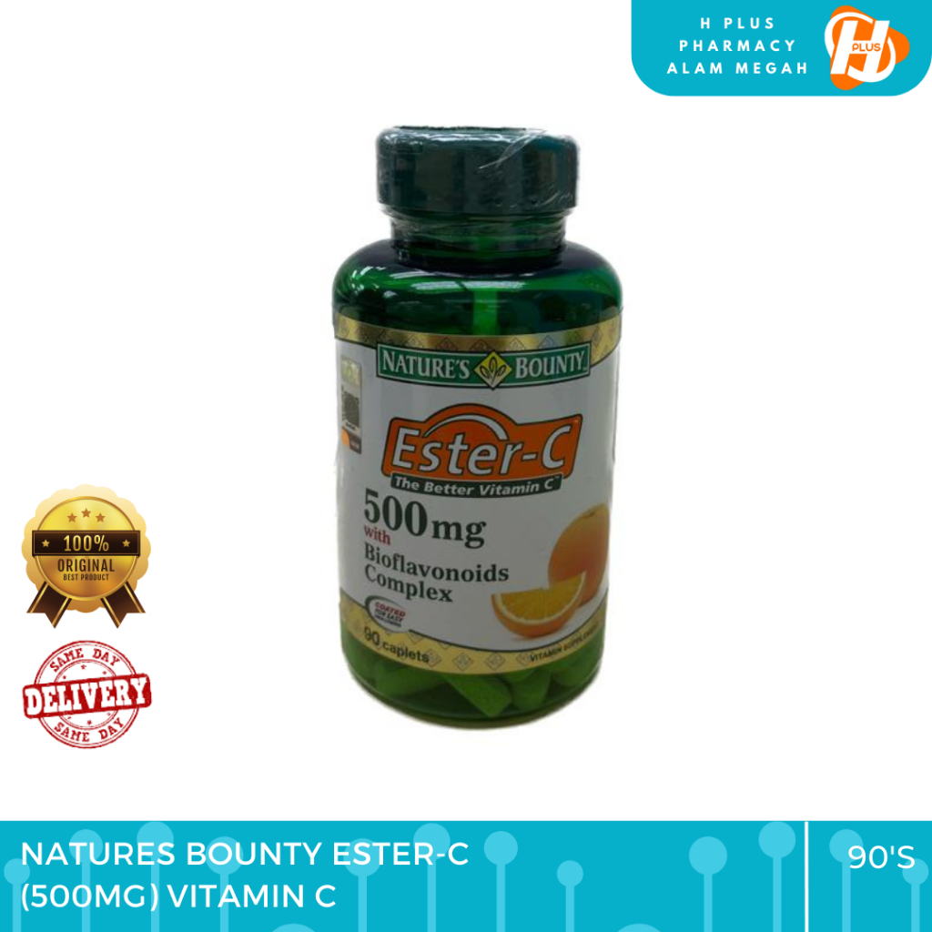 NATURE'S BOUNTY ESTER-C VITAMIN C 500MG CAPLETS | Shopee Singapore