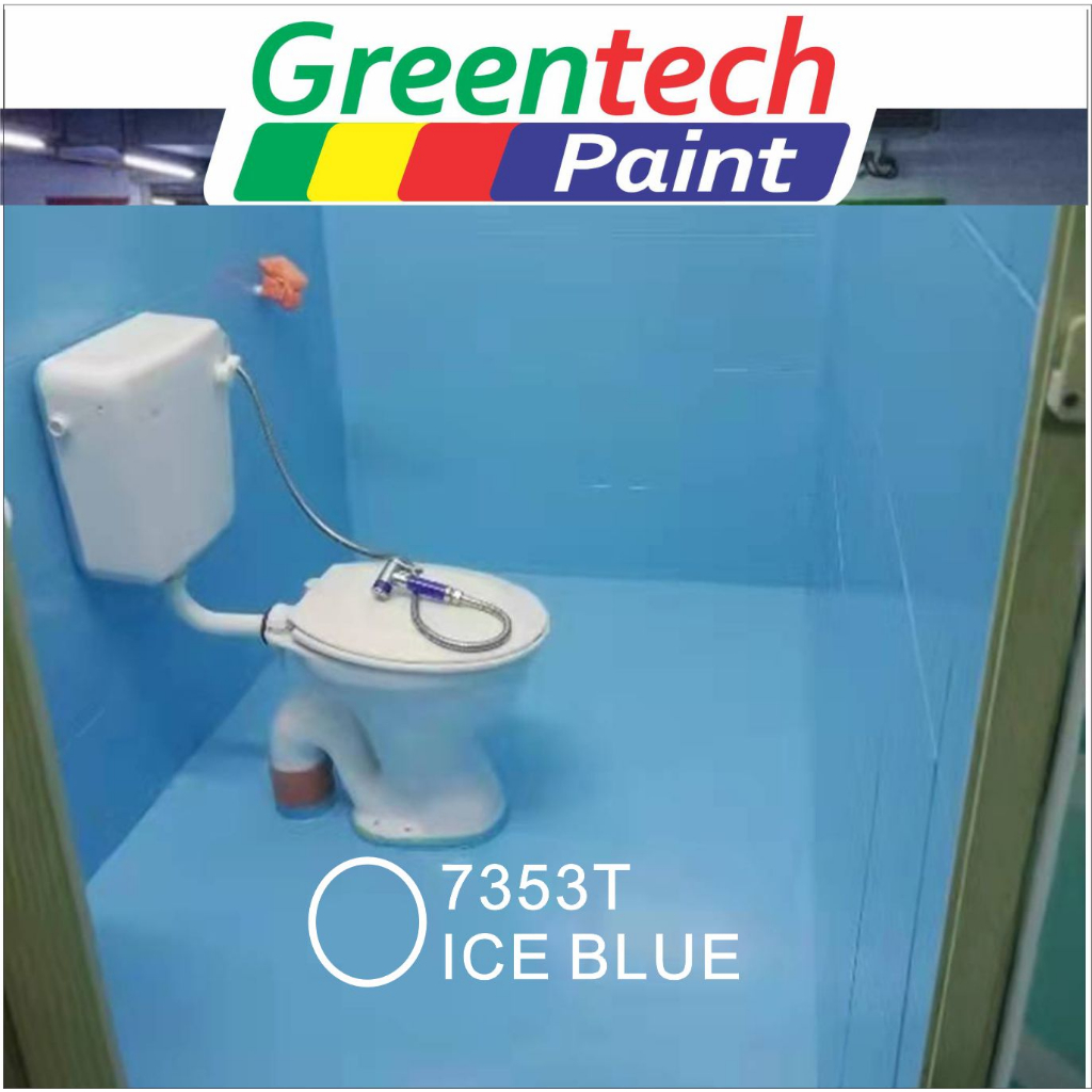 7353T ICE BLUE 1L GREENTECH EPOXY FLOOR PAINT TILES FLOOR PAINT ...