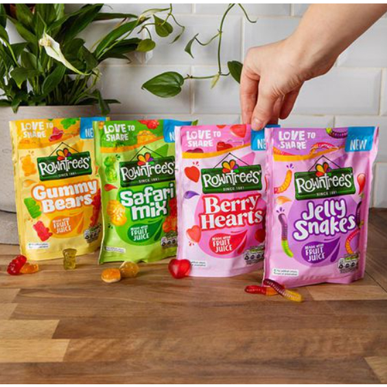 Rowntrees Gums Candy Pouch (143g) - Fruit Gums / Fruit Pastilles Mix ...