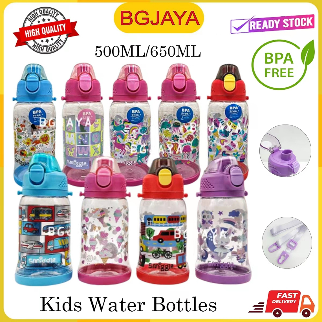 500ML/650ML NEW Smiggle Kids Water Bottle BPA Free Botol Air Kanak (BGJAYA) | Shopee Singapore