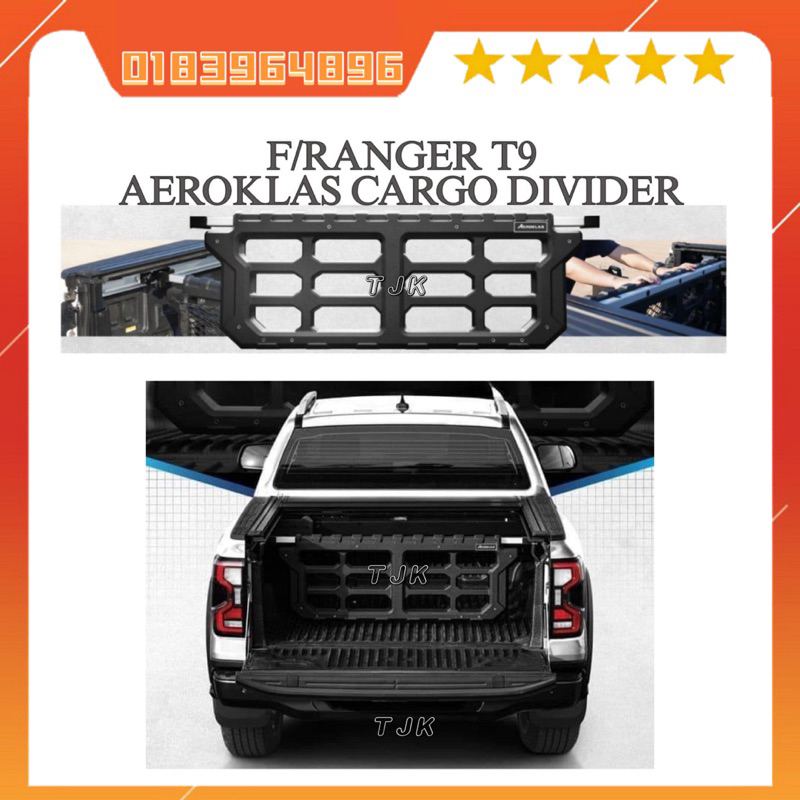 RANGER T9 2022 2023 2024 AEROKLAS REAR BED CARGO TRUNK DEVIDER | Shopee ...