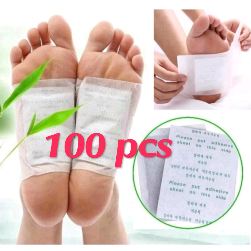 100pcs Jun Gong Foot Patch Detox Foot patch Kaki Buang toksi | Shopee Singapore