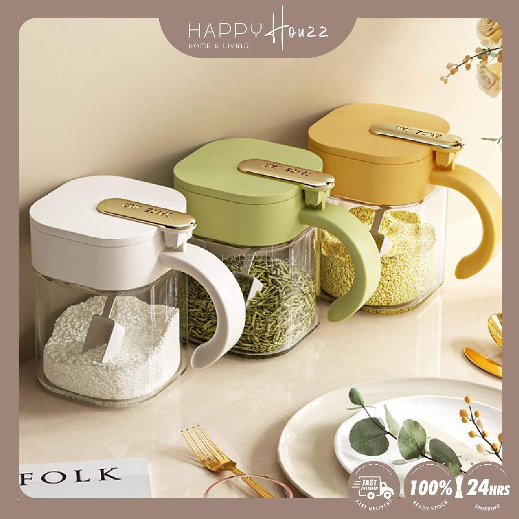 HAHO Nordic Modern Seasoning Jar E Kitchen Organizer Cooking Essential ...