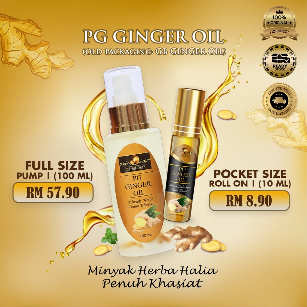 PG GINGER OIL ROLL ON POCKET SIZE - MINYAK HERBA BERASASKAN HALIA (GB ...