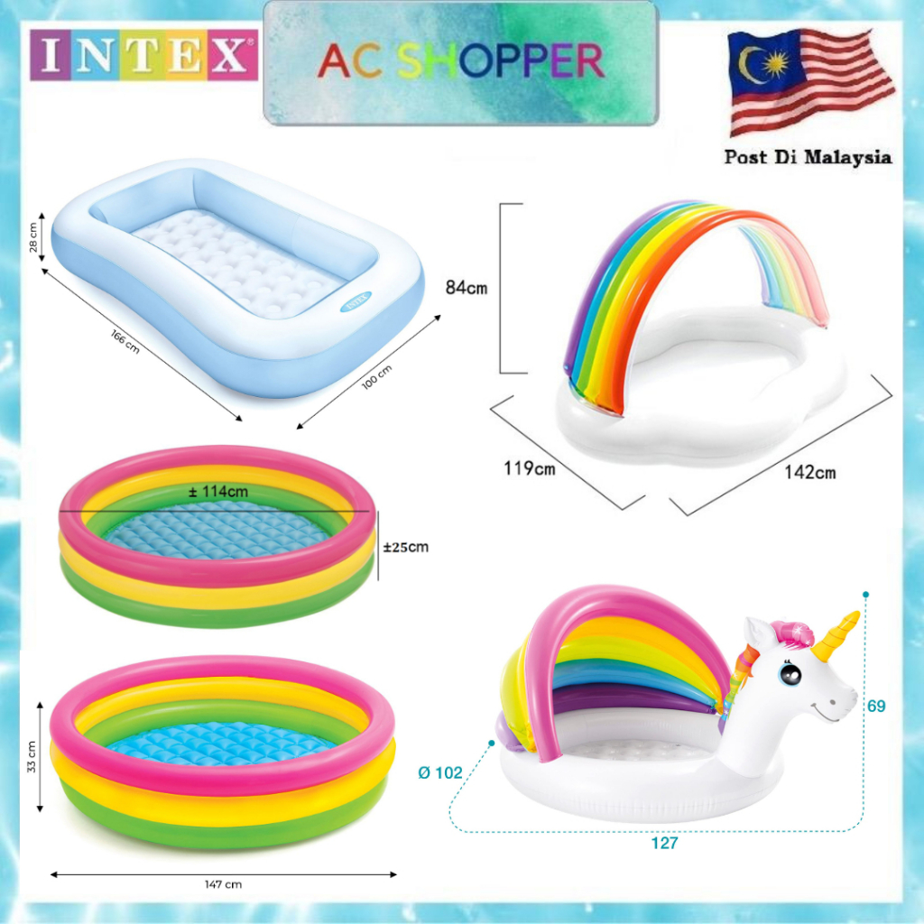 INTEX BESTWAY Inflatable Swimming Pool Children Family Household ...