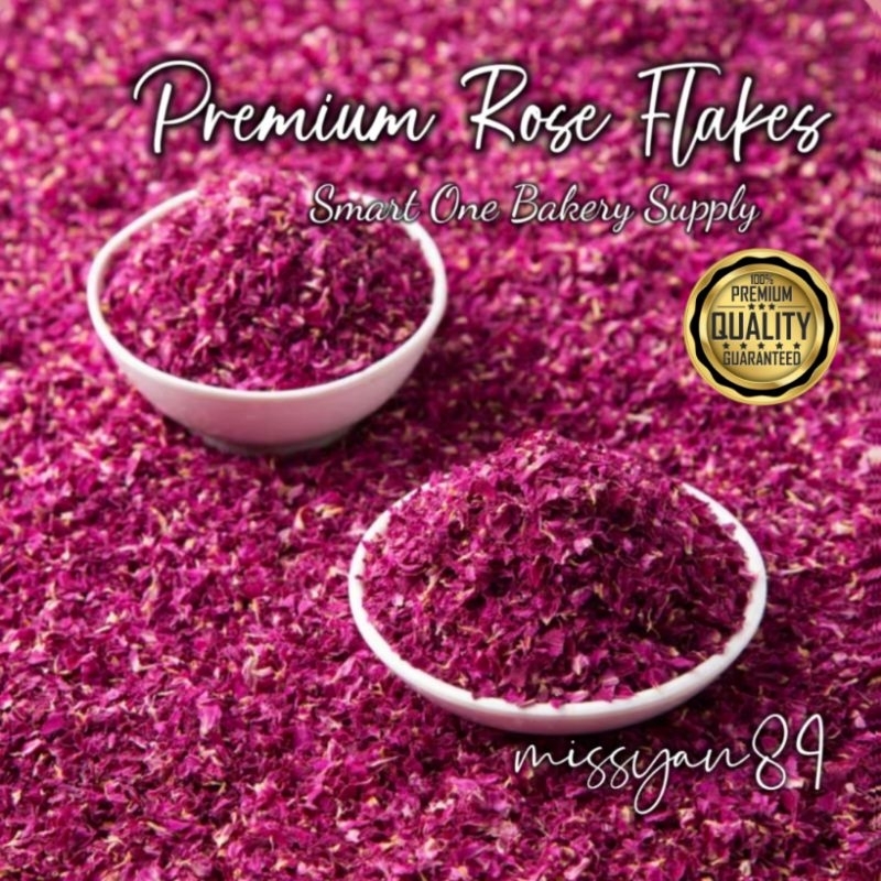 Premium French Rose Petal / Rose Flakes 玫瑰花瓣 食用 Dried Edible Flower Bud ...