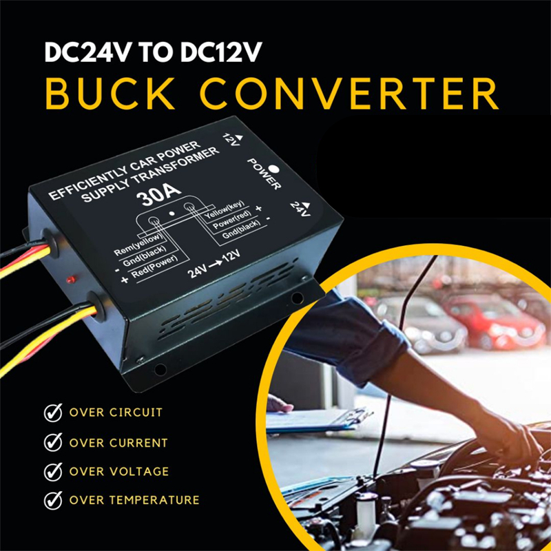 24V to 12V Car DC Power Electric Buck Transformer Converter Adapter Lorry 10A 15A 20A 30A 45A ...
