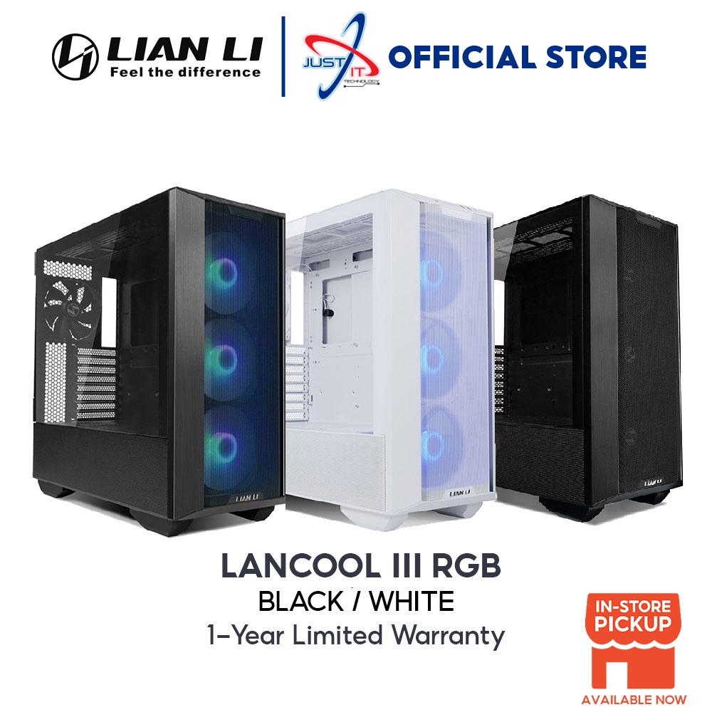 LIAN LI LANCOOL III RGB ATX GAMING CASE / CASING ( BLACK / WHITE ...