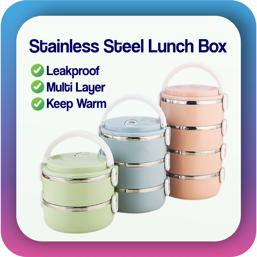 Tiffin Carrier Modern Multi Layer Stainless Steel Lunch Box Thermal ...
