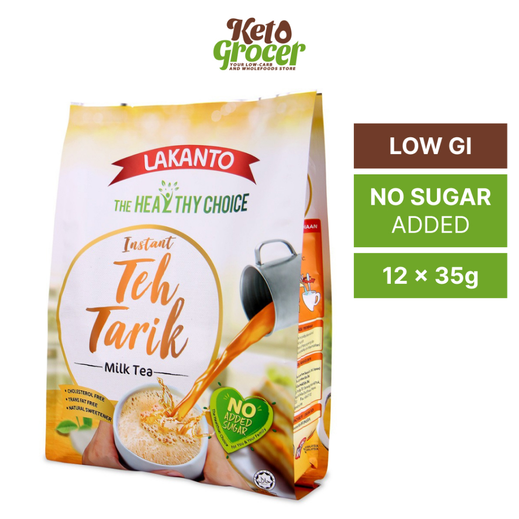 Lakanto Instant Low GI Teh Tarik (12 x 35g sachets) | Shopee Singapore