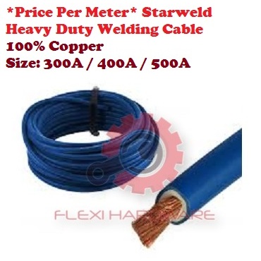 *Price Per Meter* Starweld 400Amp / 500Amp Heavy Duty Welding Cable 100 ...