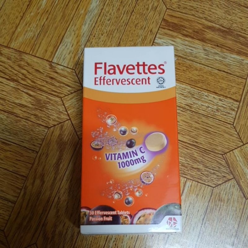 Flavettes Vitamin C 1000mg Effervescent Tablets 30s (Passion Fruit ...