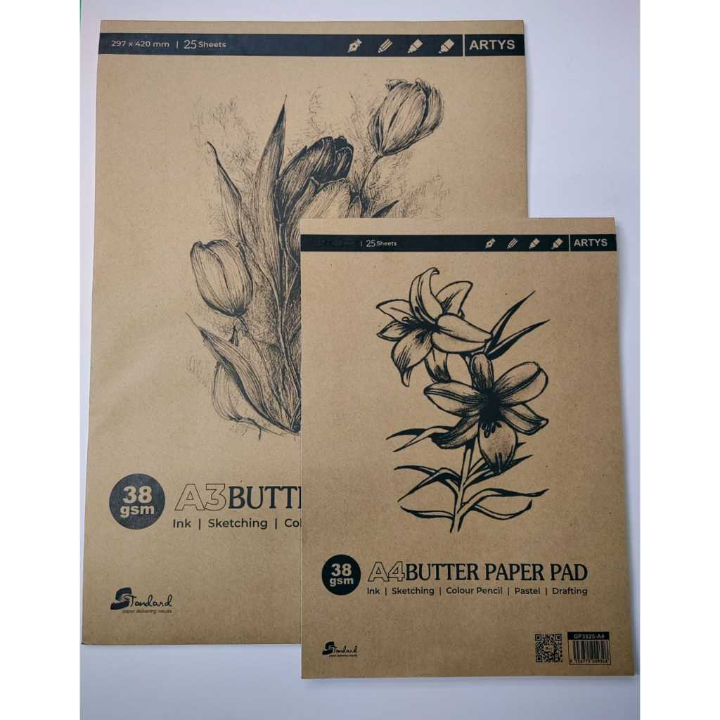 FINEPAP A4 & A3 SIZE BUTTER PAPER PAD (GP3825) 黄油纸簿 | Shopee Singapore