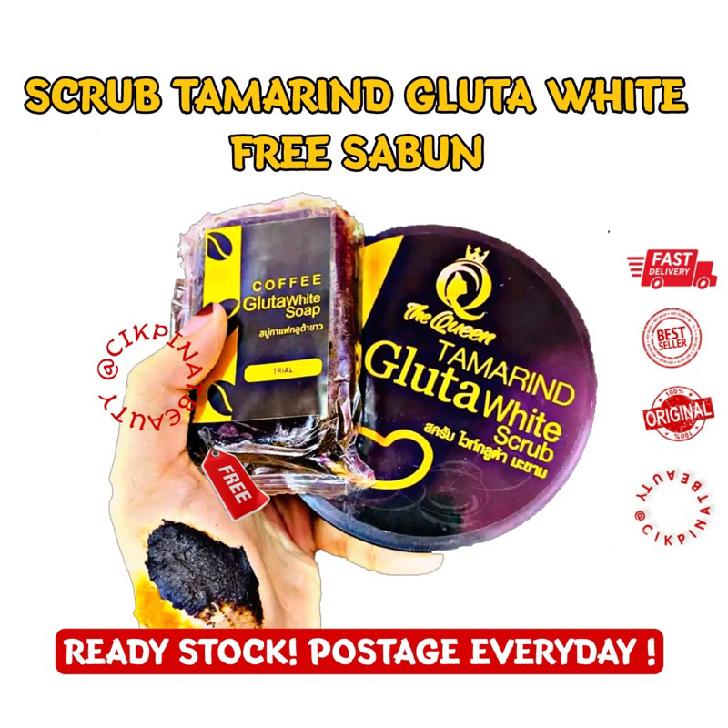 SCRUB TAMARIND GLUTA WHITE FREE SABUN KOPI | SCRUB TAMARIND | SABUN ...