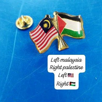 flag bendera and Palestine flag badges mara lencana collar pin | Shopee ...