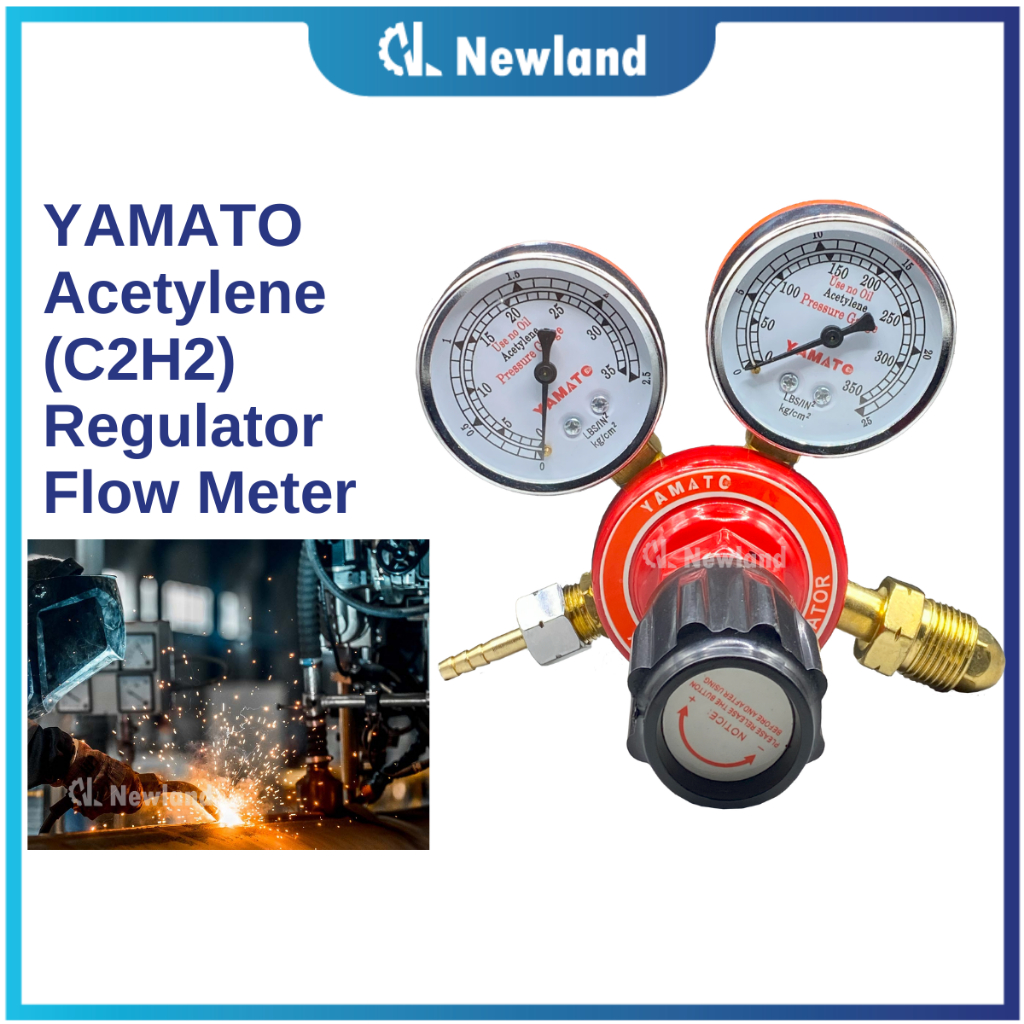 Yamato Acetylene (C2H2) Regulator Flow Meter (Welding & Cutting ...