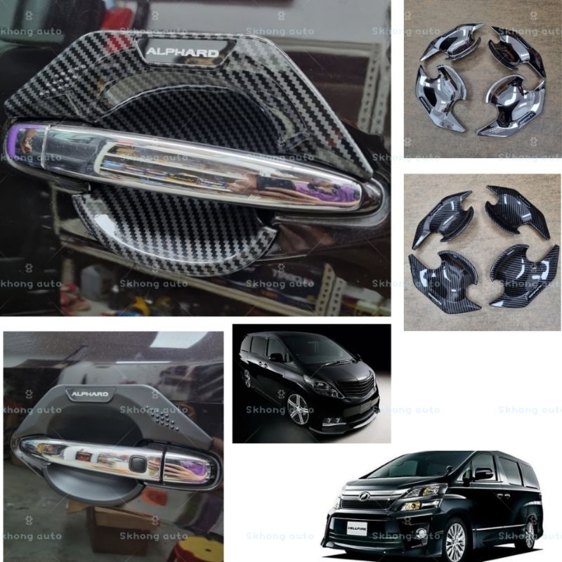 Toyota alphard vellfire anh20 2008-2014 car door handle bowl cover ...