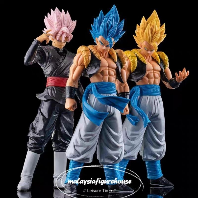 32CM DRAGON BALL ROS ZAMASU PINK GOKU GOGETA COPY RESIN FIGURE STATUE ...