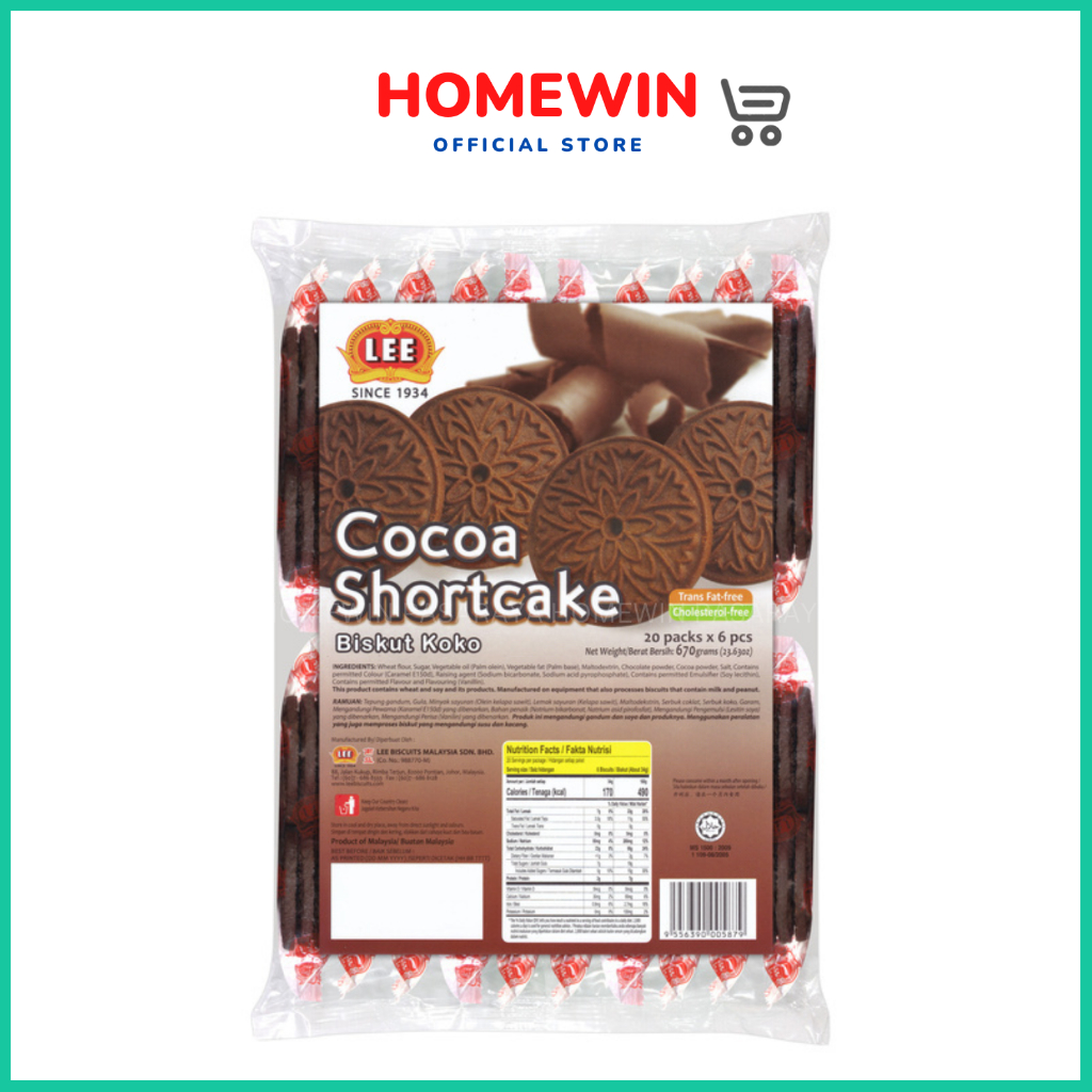 Lee Biscuits Cocoa Shortcake (33.5g x 20 Packs) | Shopee Singapore