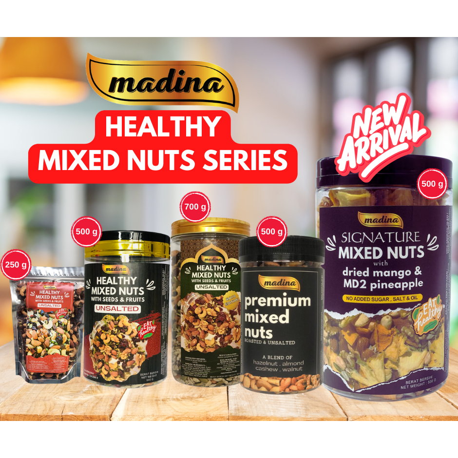 [UNSALTED, ROASTED] Mix Nuts with Seeds & Fruits/USA Almond/Cashew Nuts ...