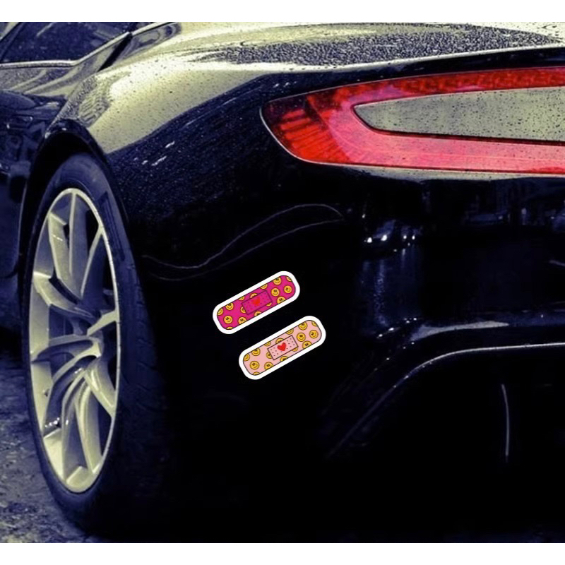 car funny sticker plaster design car body decoration decal front bumper ...