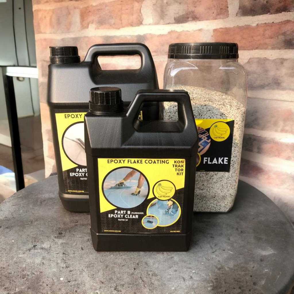 Epoxy Flake Coating DIY EPOXY TANDAS LANTAI EPOXY | Shopee Singapore