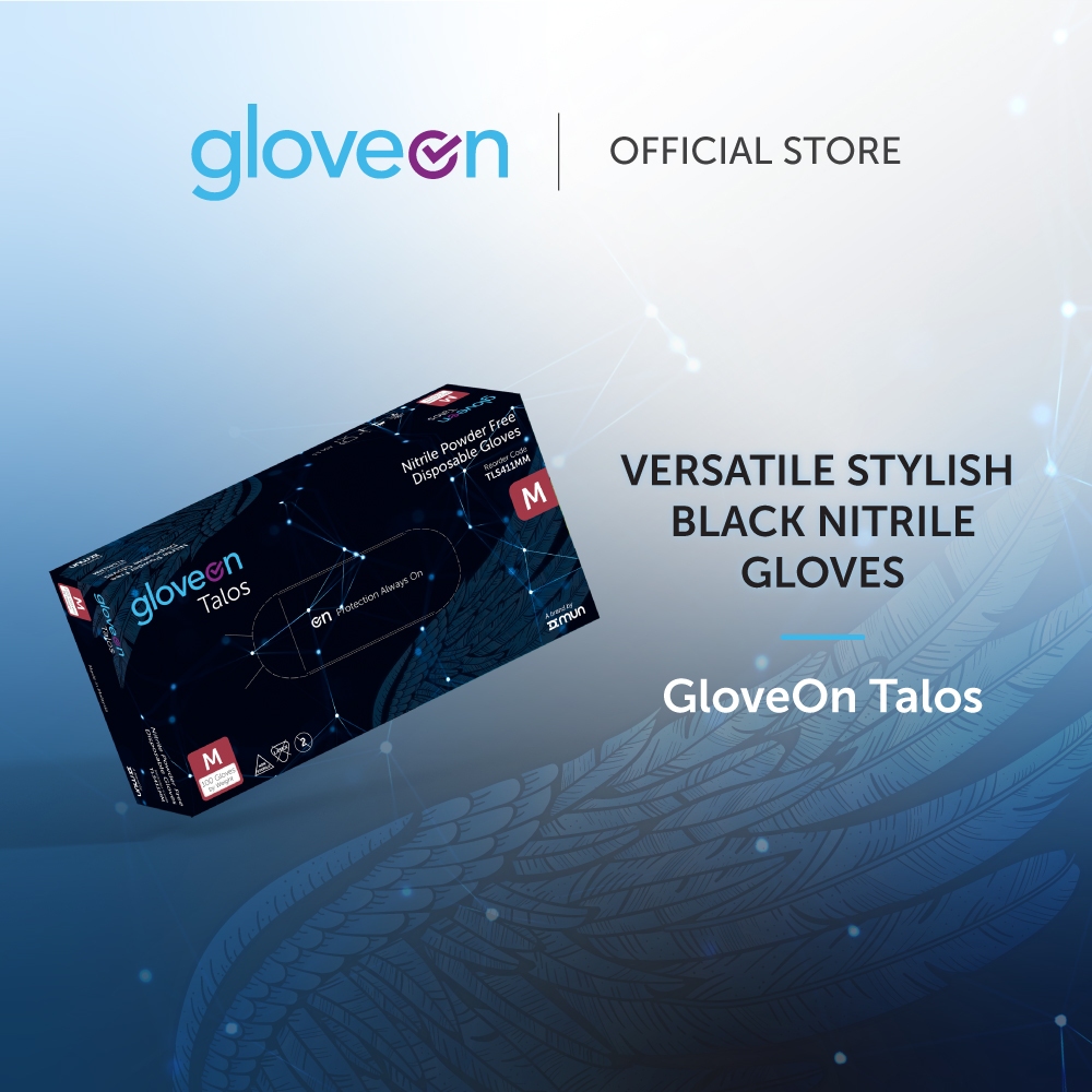 GloveOn Talos Nitrile Gloves (Black) – Stylish & Multipurpose ...