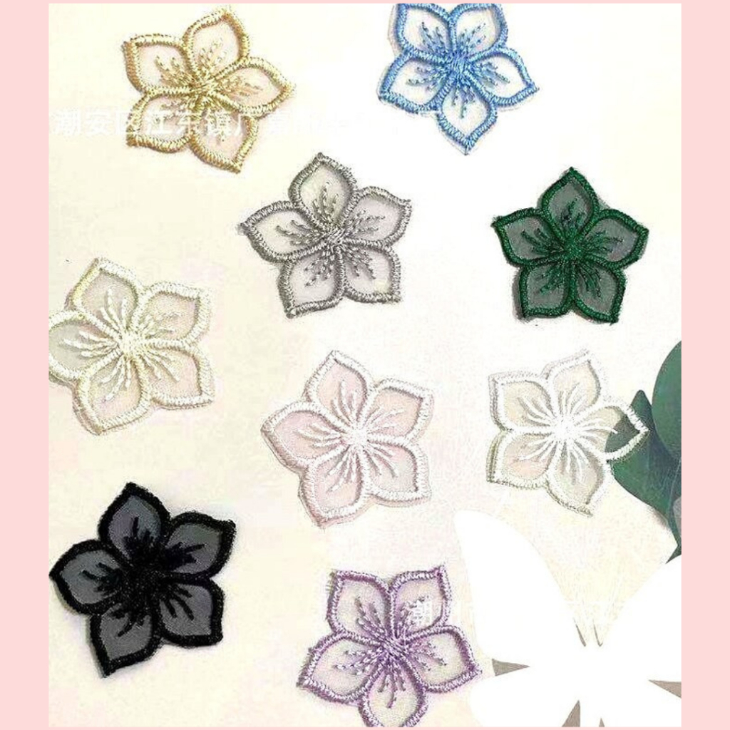 1 PCS Mini Organza Flower/Flower Patch/Bunga Tampal | Shopee Singapore