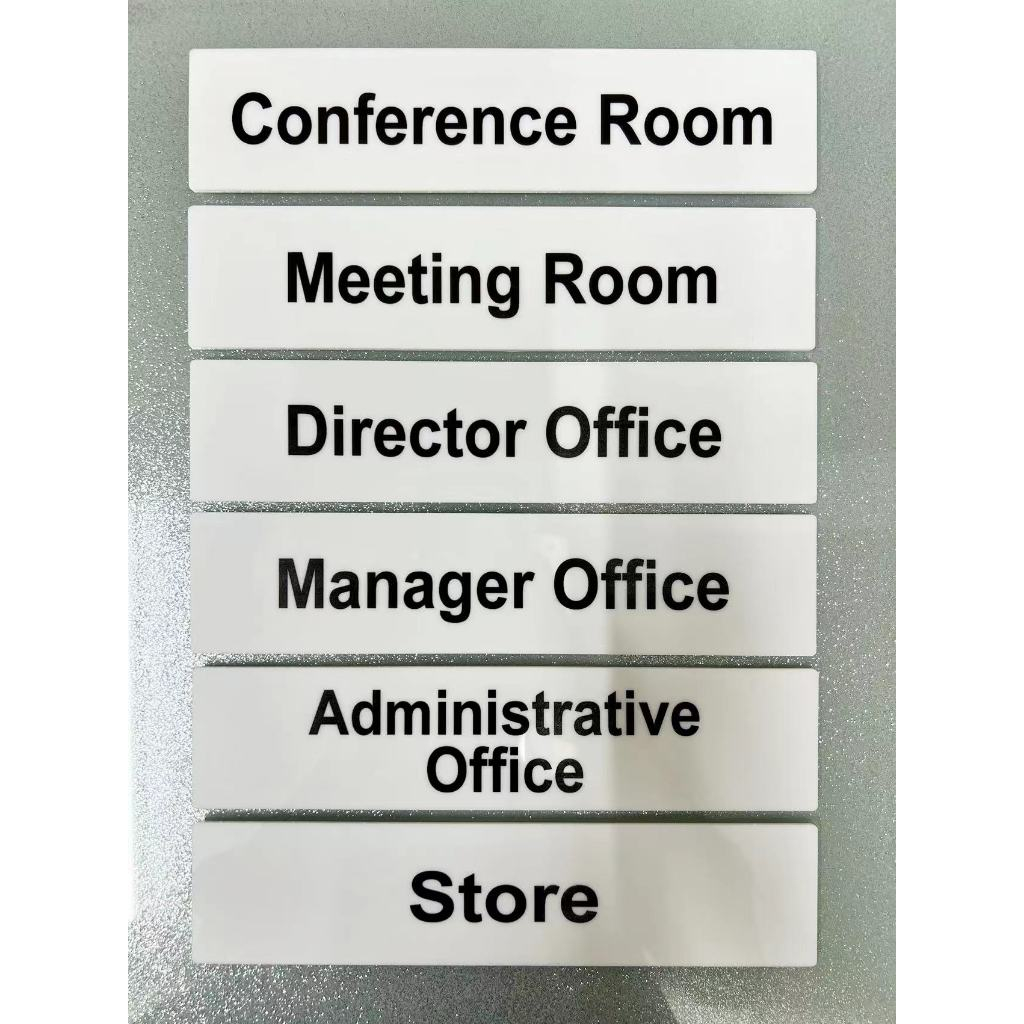 Printing Custom Wording Acrylic Office Sign Door Sign Name Plate Labels ...