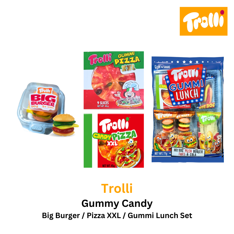 Trolli Gummi Candy - Big Burger / Pizza XXL / Gummi Lunch | Shopee ...