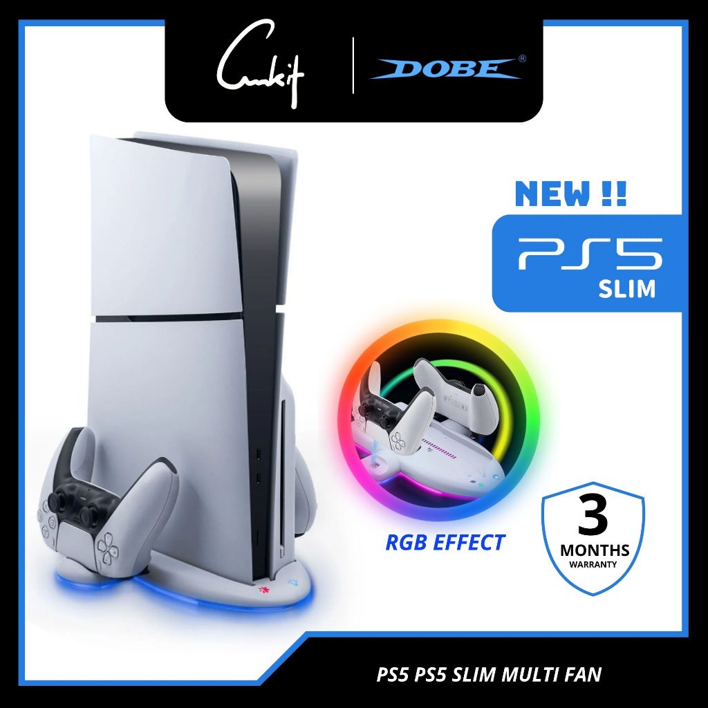 DOBE PS5 Slim RGB Multifunctional Cooling Stand PS5 Slim Controller ...