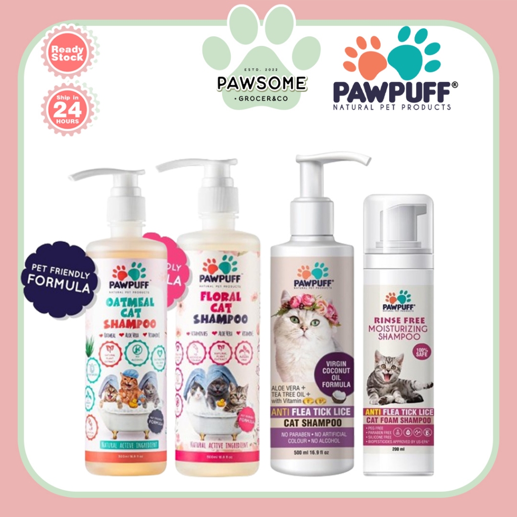 PAW PUFF Cat Shampoo/Rinse Free Moisturizing Shampoo 200ML/500ML - Anti ...
