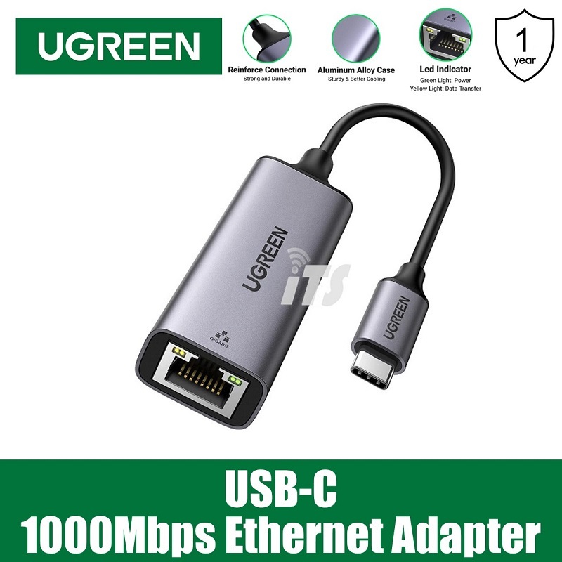 UGREEN USB-C to 1000Mbps Ethernet Adapter (50737) | Shopee Singapore