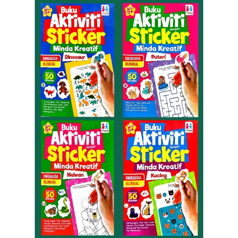 Activity Book With Creative MINDA STICKER - Age 5+(EDUKID) | Shopee ...