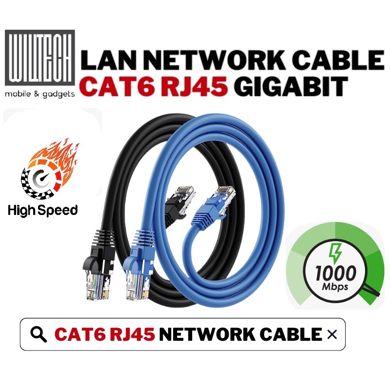 3M/5M/10M 1000mbps Cat6 Lan Cable RJ45 Cable Network Cable Gigabit ...
