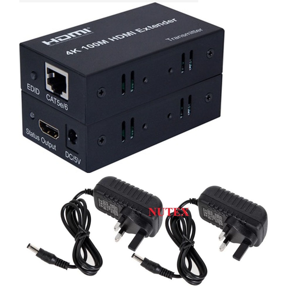HD 4K 100M HDMI Extender RJ45 Ports HDMI 1.4 Extender Extension Over ...