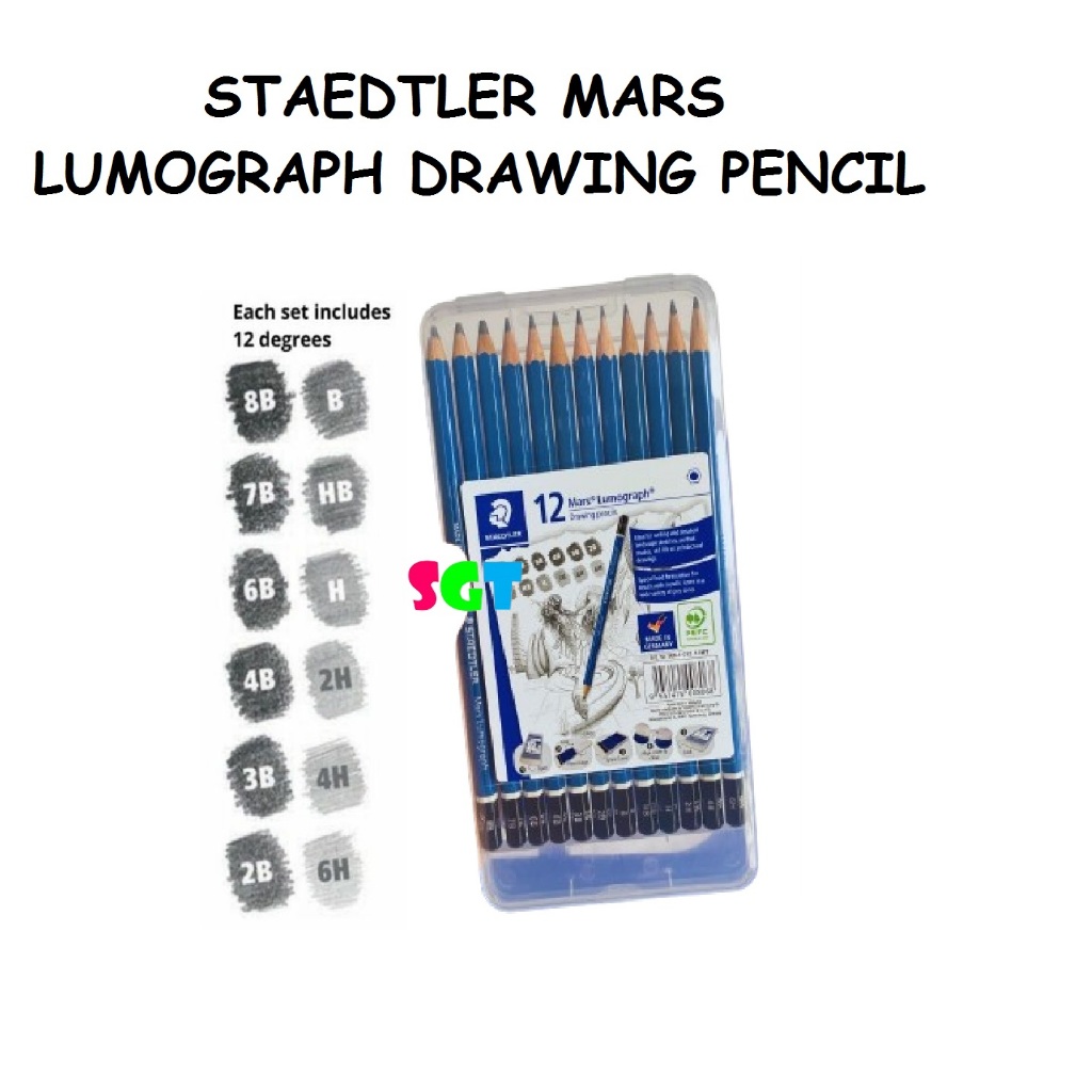 Staedtler Mars Lumograph pencils (set of 12pcs) | Shopee Singapore