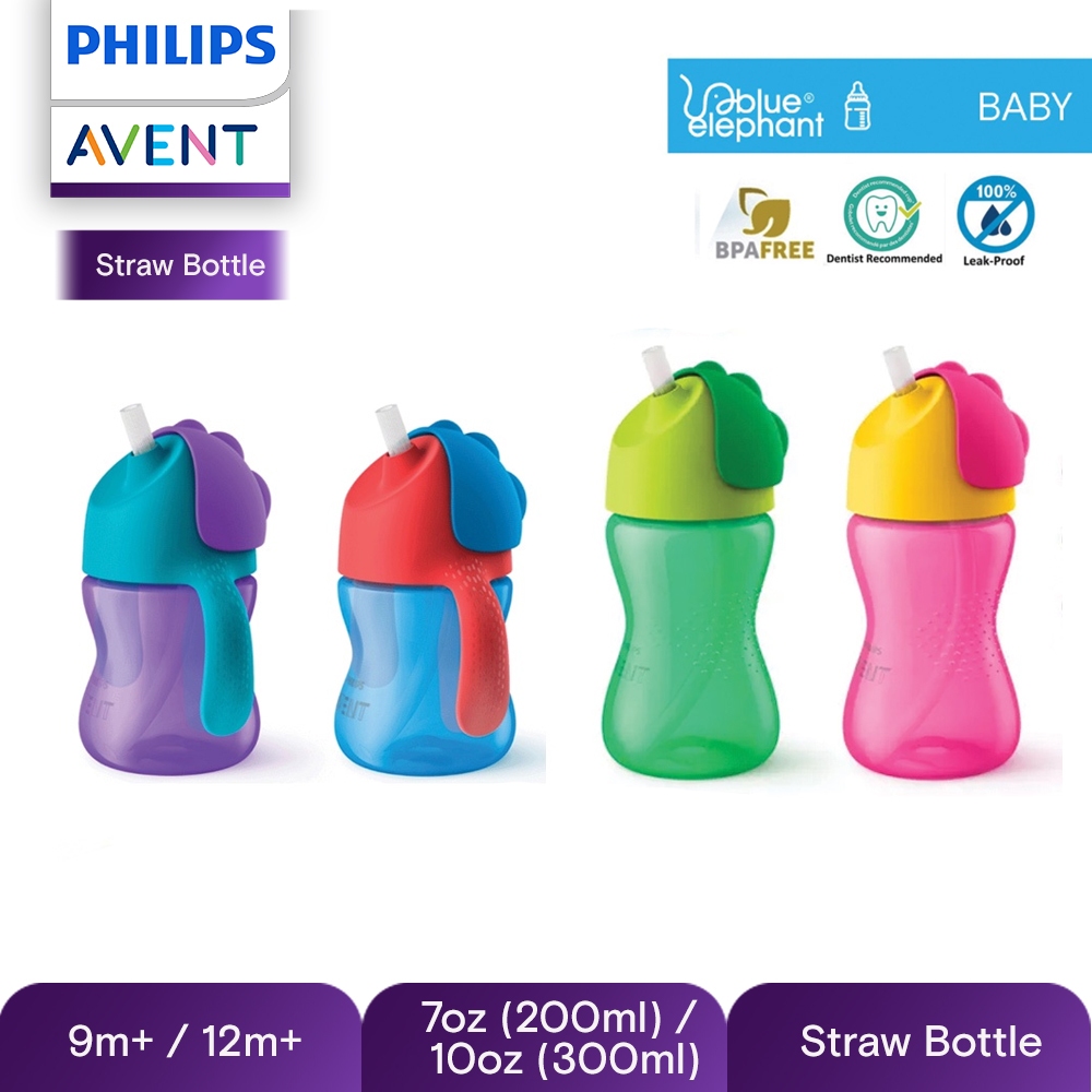 Philips AVENT My Bendy Dino Straw Cup 9M+ 12M+ - Blue Purple Pink Green ...