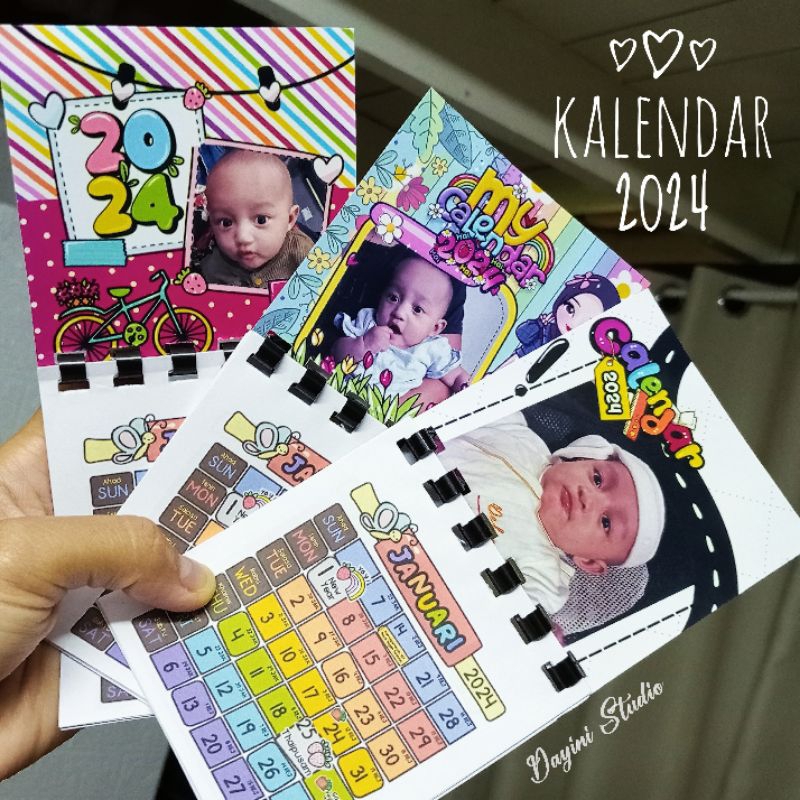 2024 CUSTOM Mini Kalendar Dinding | Wall Calendar Mini | Design Sendiri ...