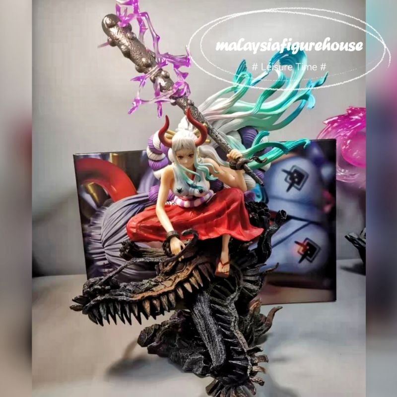 41CM ONE PIECE PZ YAMATO SIT DRAGON HEAD KAIDO SON COPY RESIN FIGURE ...