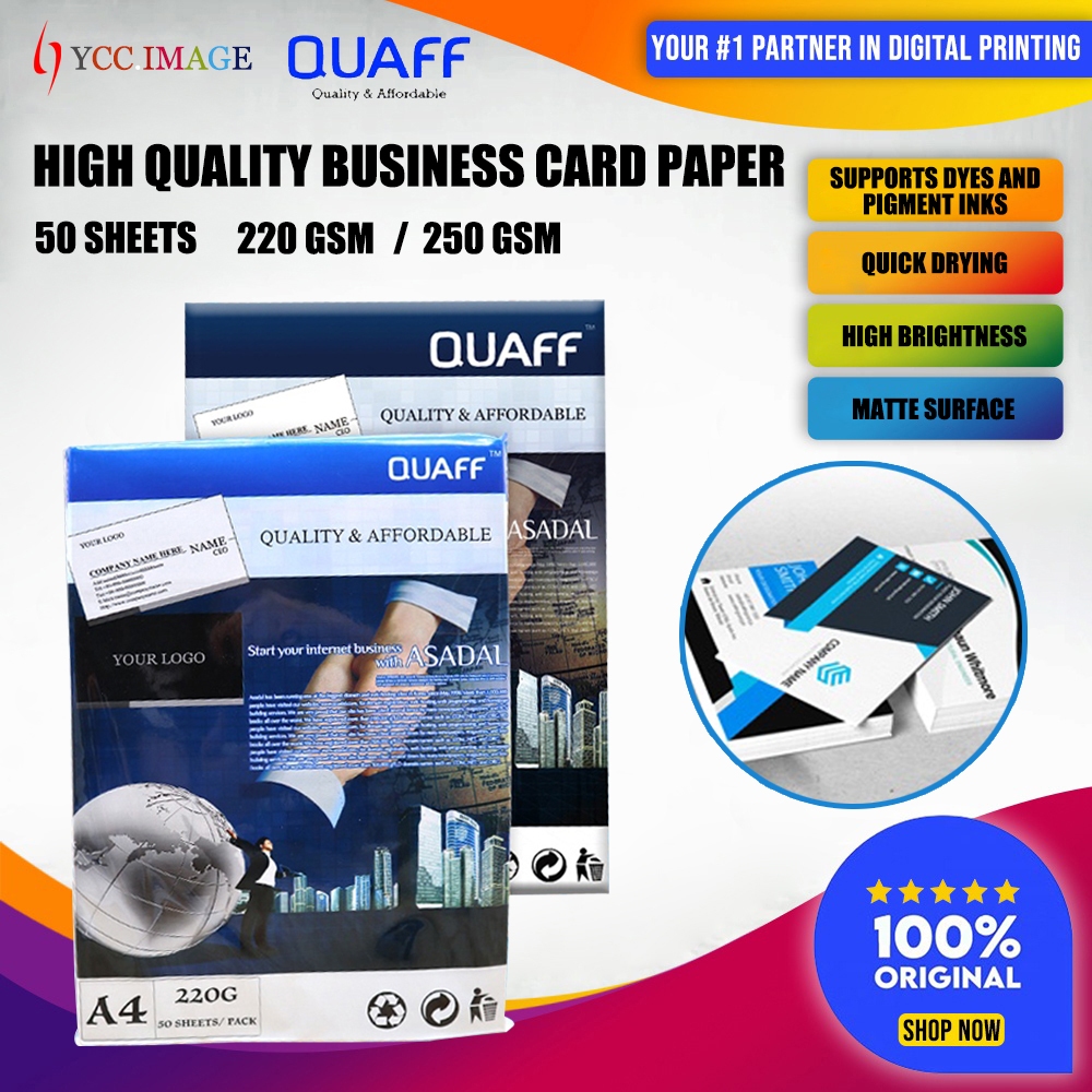 Quaff A4 Size Business Card / Name Card / Thank You Card Art Card 50 ...