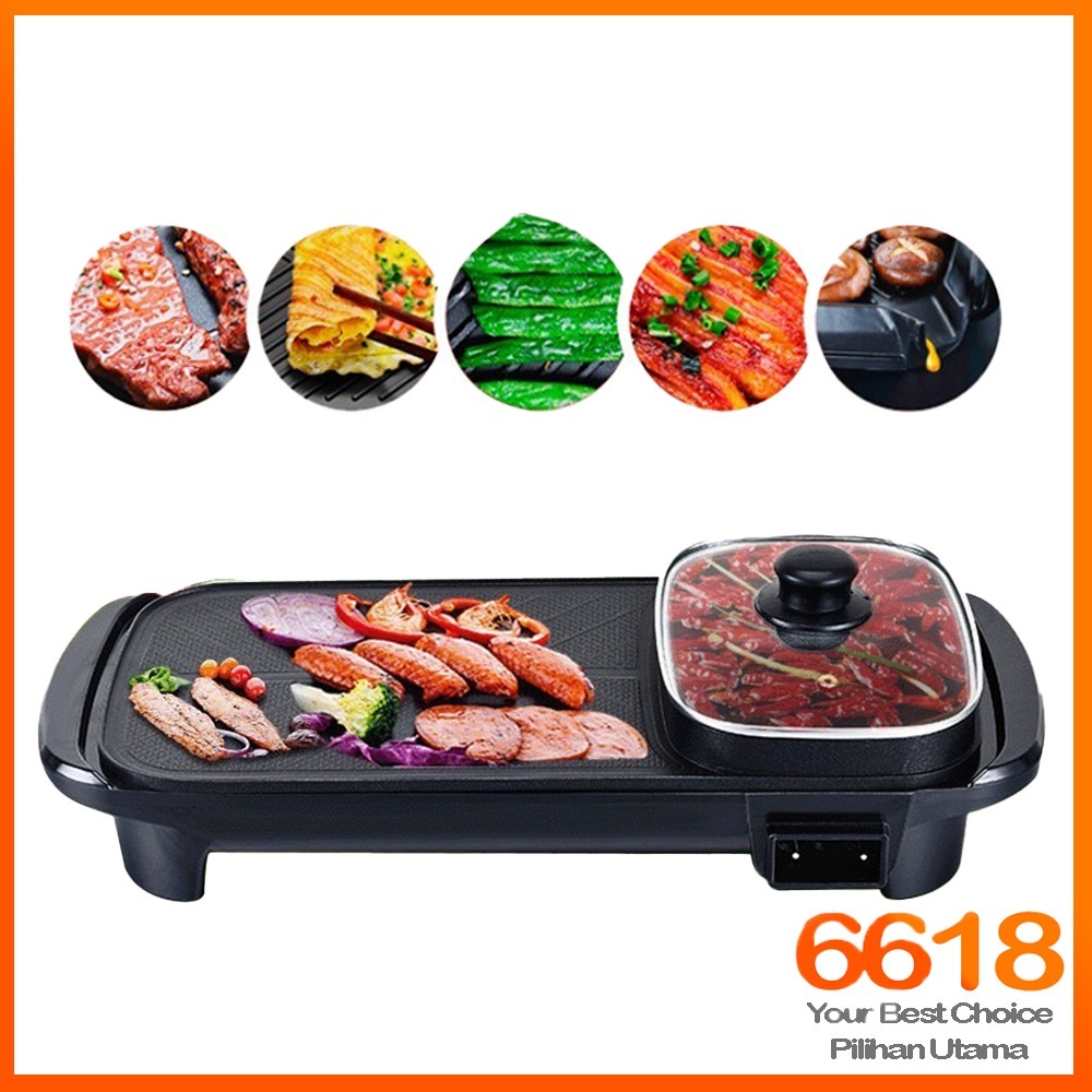 Multi-Electric Pot Barbecue Pan Hot Pot Electric Griddle Non-Stick ...