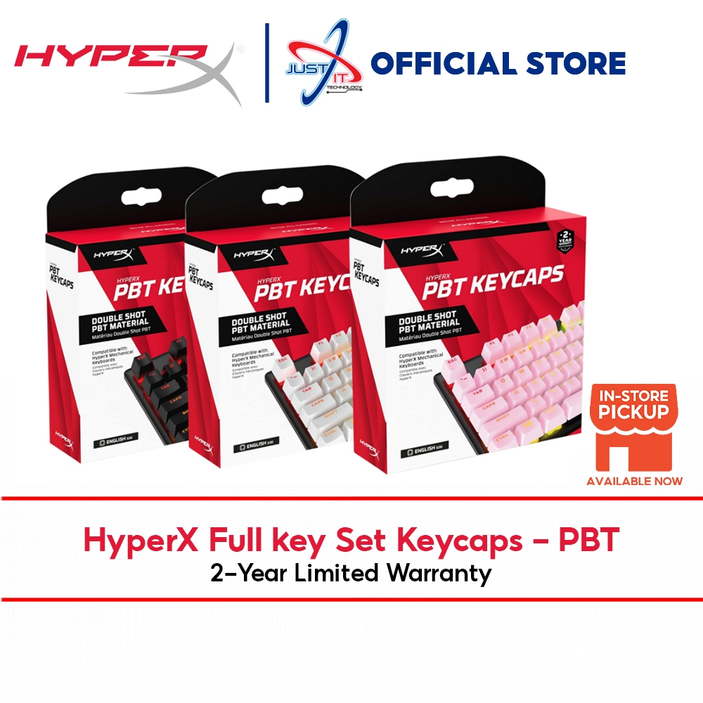 HyperX Full Key Set Keycaps - Black/White/Pink | Shopee Singapore