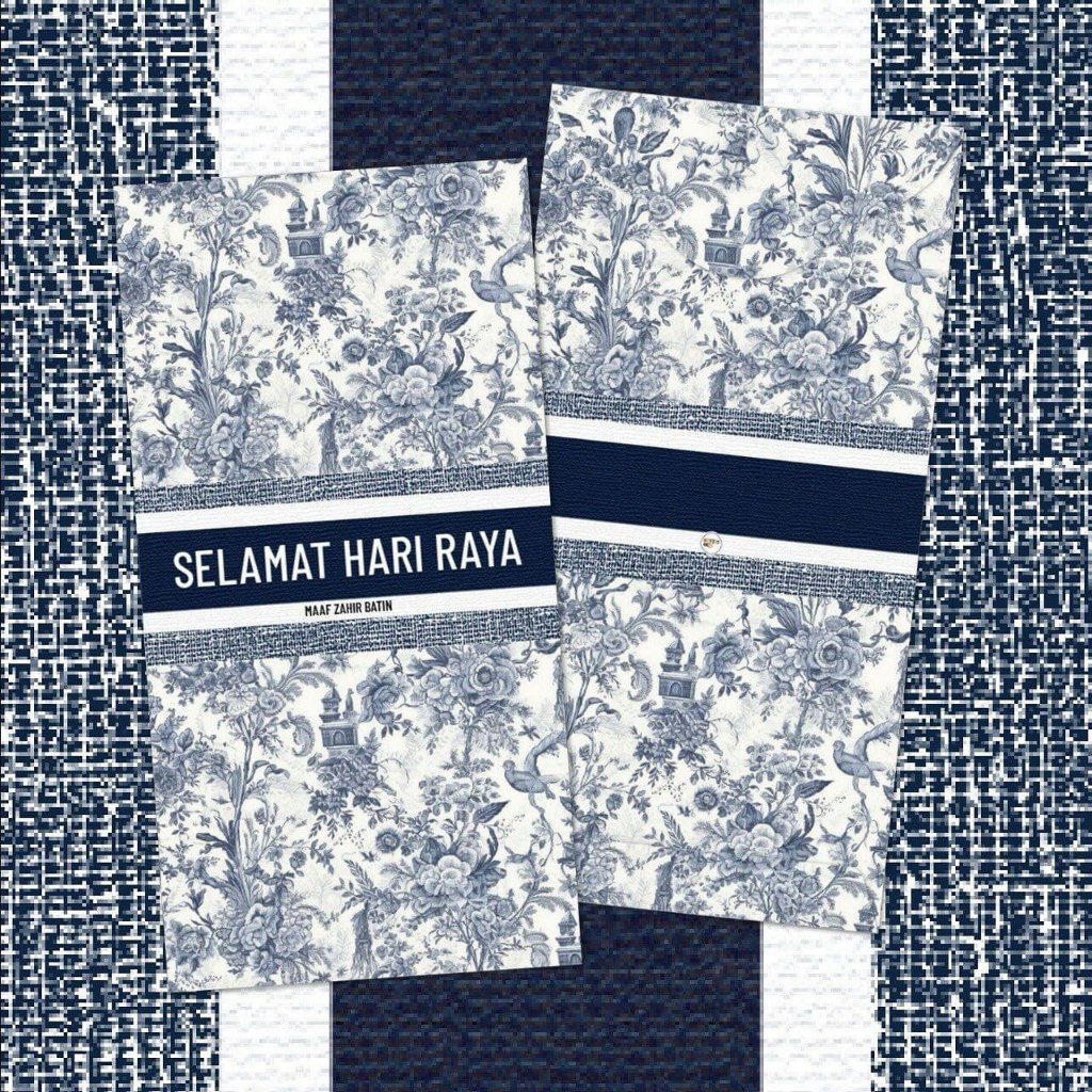 Sampul Duit Raya Premium 2025 | Floral Denim | | Shopee Singapore