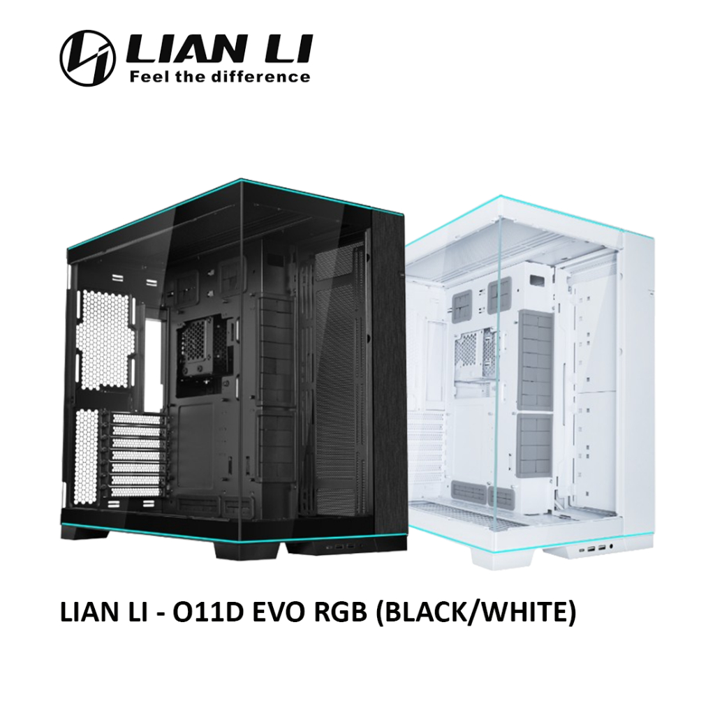 LIAN LI O11 DYNAMIC EVO RGB Tempered Glass - Black / White (O11D EVO ...