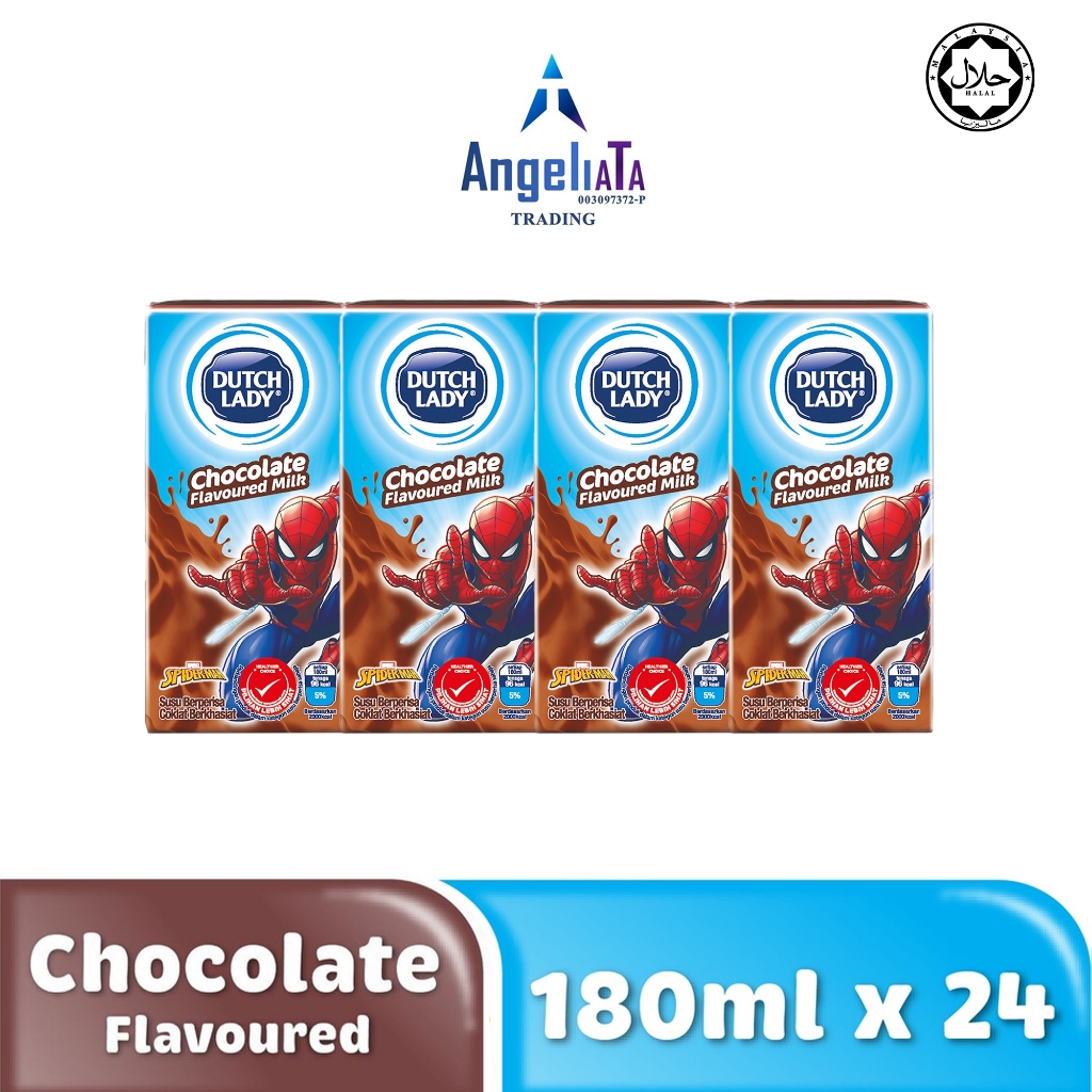 Dutch Lady Milky Marvel Avengers Chocolate Flavor 180ml x 24s / 1 ...