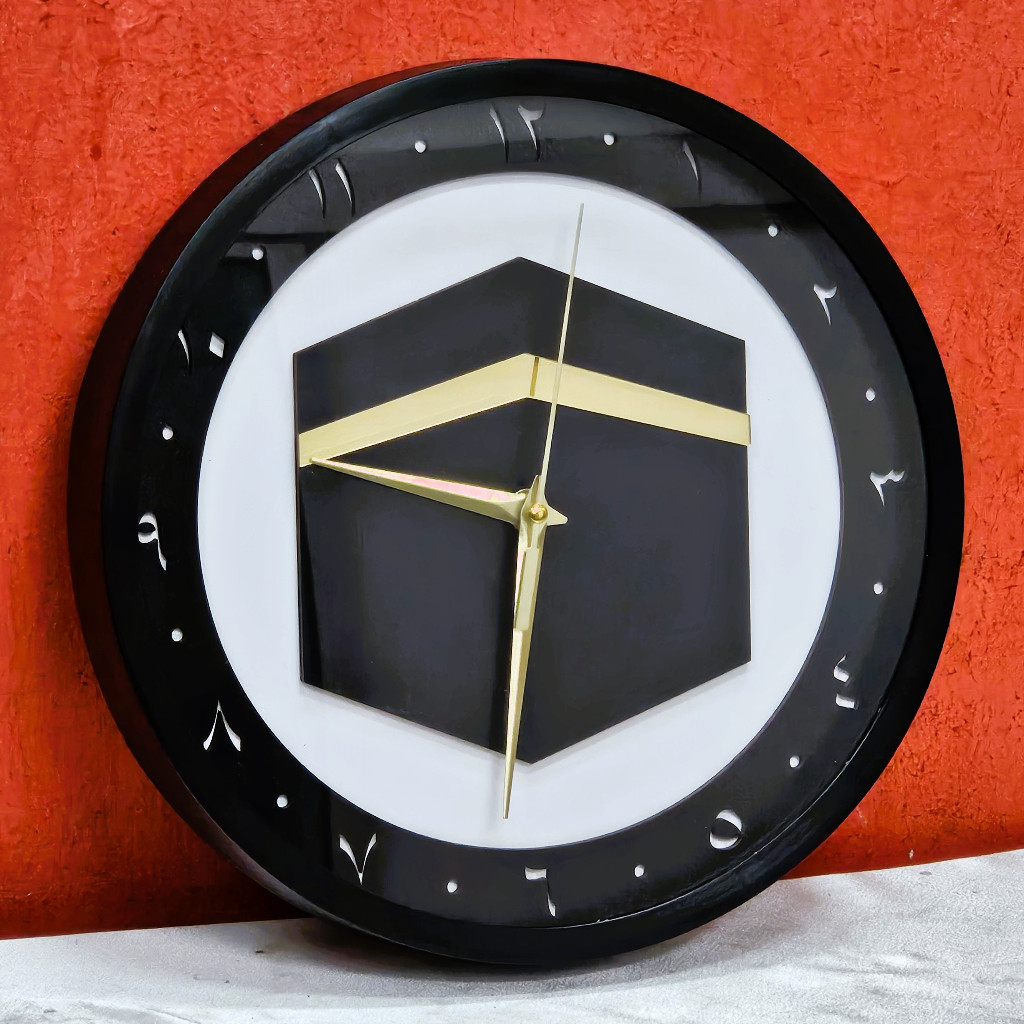 Jam Dinding 30cm Jam Dinding Cover Wall Clock Islamic Pattern 30cm ...