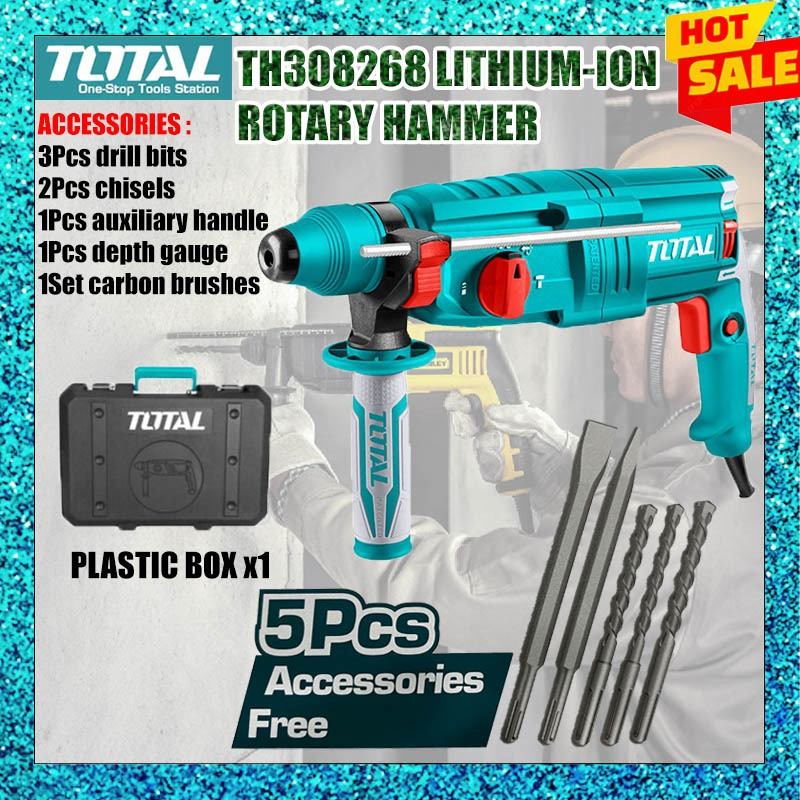 TOTAL TH308268 800W ROTARY HAMMER | Shopee Singapore