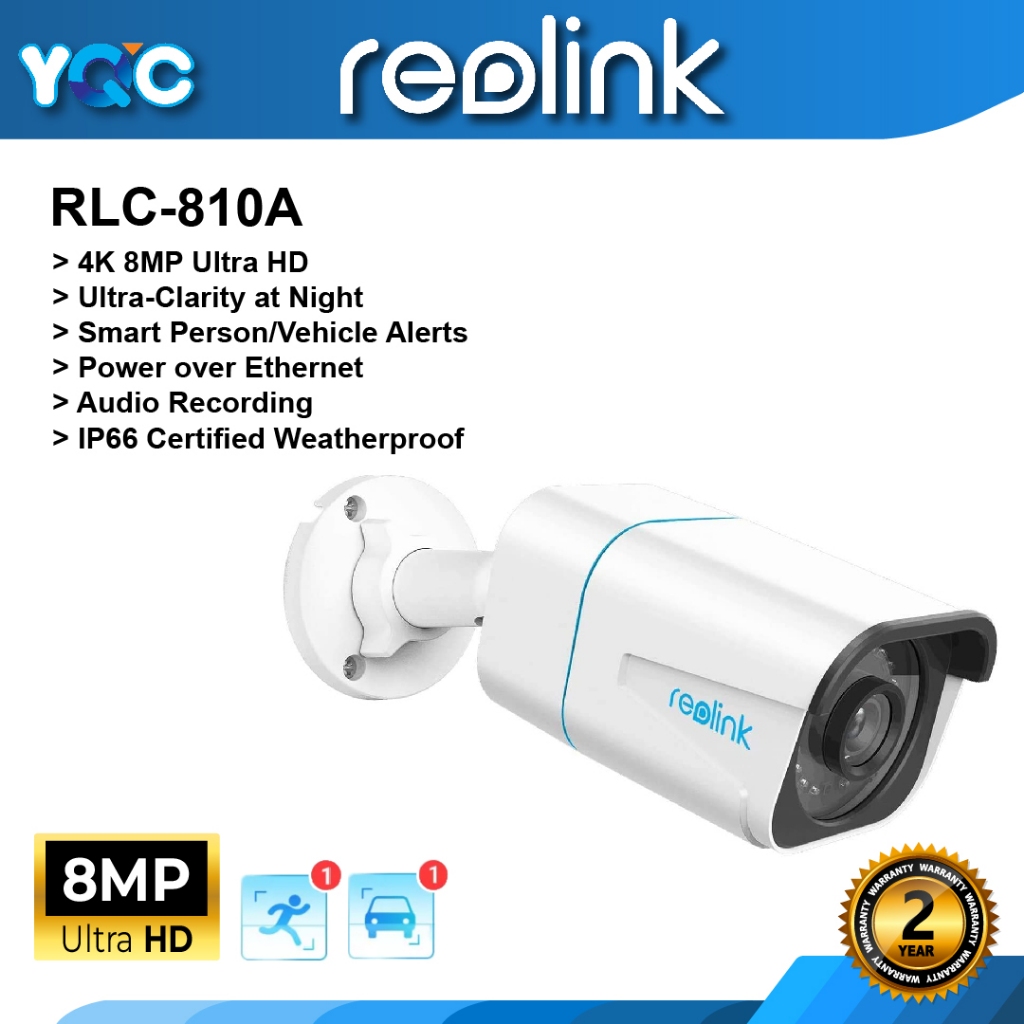 Reolink RLC-810A P330 4K HD Person/Vehicle Detection PoE Security ...