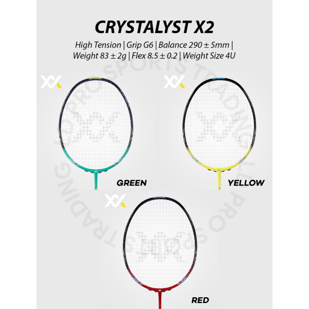 MAXX Racket Crystalyst X2 (Free Stringing Service, Free String Yonex ...